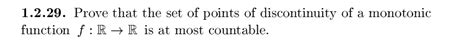 Solved 1229 Prove That The Set Of Points Of Discontinuity