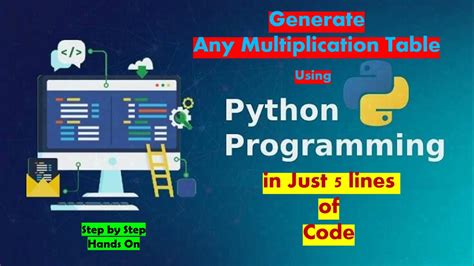 Multiplication Table Programming Youtube