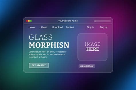Glassmorphism Portfolio Psd High Quality Free Psd Templates For