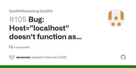 Bug Host Localhost Doesn T Function As Expected In DarkRift Client