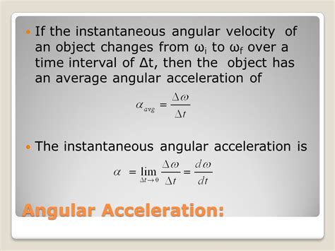 Average Angular Acceleration