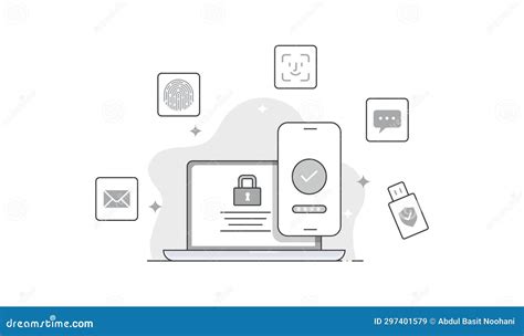 multi factor authentication illustration mfa illustration stock