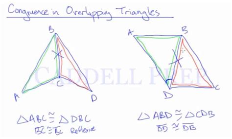 Congruence In Overlapping Triangles
