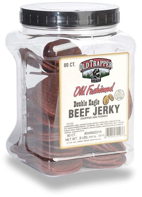 Old Trapper Double Eagle Beef Jerky Traditional Wood Smoked 80