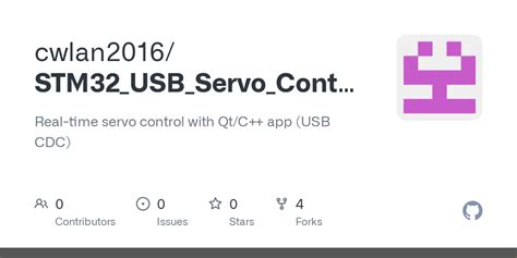 Github Cwlan2016stm32usbservocontrolwithqtapp Real Time Servo