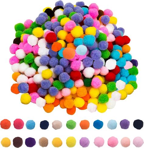 Mivaiun 1000 Pcs Pompoms Loisirs Créatifs 10 Mm Pompoms Multicolore