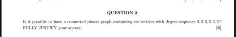 solved is it possible to have a connected planar graph