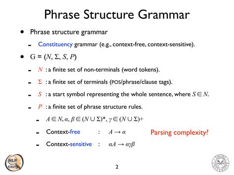 Cs571 Phrase Structure Grammar Ppt