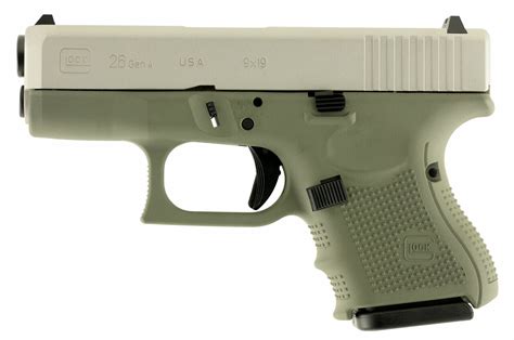 Buy Glock G26 9mm 35″ 10rd Forest Green Frame Stainless Steel