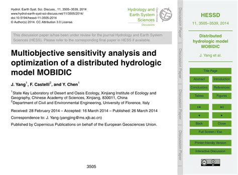 Pdf Multiobjective Sensitivity Analysis And Optimization Of