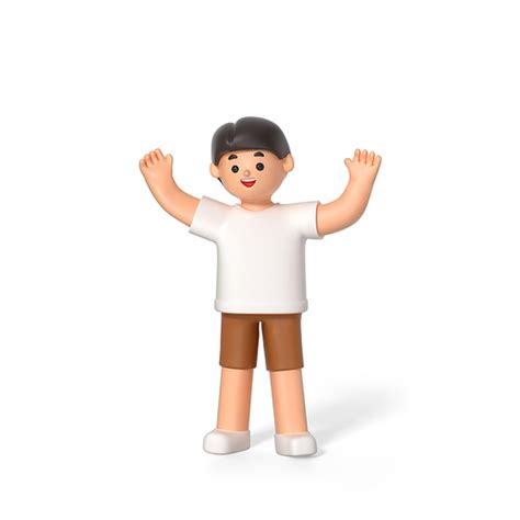 유토이미지 가족캐릭터선물받고 놀라고 행복한 가족들 3d 그래픽 이미지