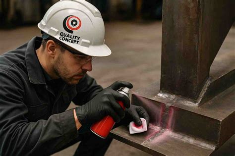 Dye Penetrant Testing Quality Concept