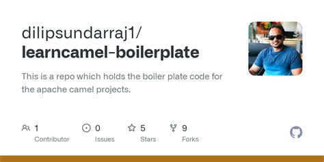 Github Dilipsundarraj1learncamel Boilerplate This Is A Repo Which Holds The Boiler Plate