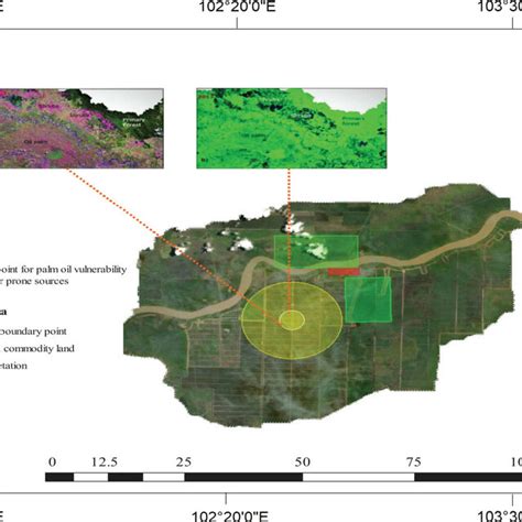 Detection Points For Palm Oil Plantations And Disaster Prone Areas In Download Scientific