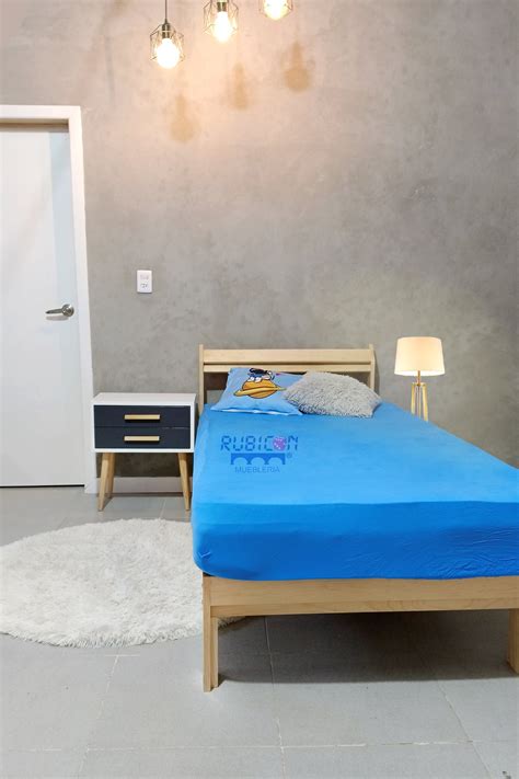 Cama Base De Madera Sólida De Pino Estilo Minimalista Mod Lisboa Rubicon Mueblería