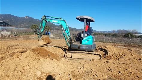 귀농 농대 아들을위한 포크레인 작업 하우스 만들 땅 개간중 Youtube