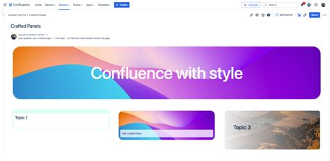 Crafted Panels For Confluence Version History Atlassian Marketplace