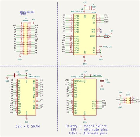 27C256 EPROM Emulator Using SRAM And ATTINY3216 General Electronics