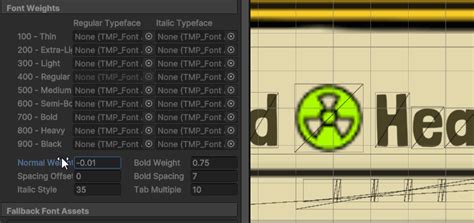 Fontassets Normal Weight Unexpectedly Affects Aspect Ratio Of Sprite Asset Unity Engine