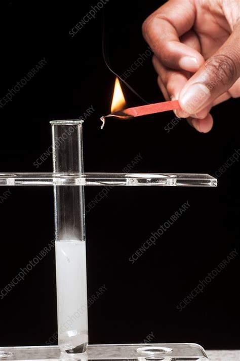 Lit Splint Test For Hydrogen Gas Stock Image C0177770 Science