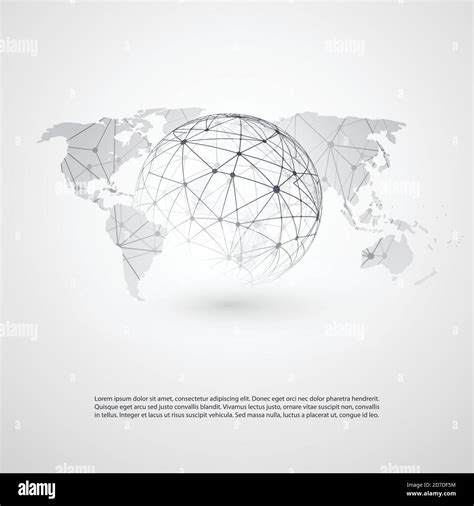 Cloud Computing And Networks Concept With World Map Global Digital
