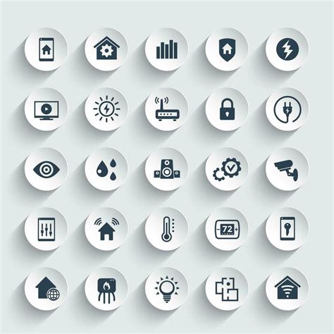 Smart Home House Automation System Icons Set 32611174 Vector Art At Vecteezy