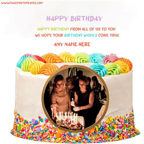 Birthday Cake With Name And Photo Edit