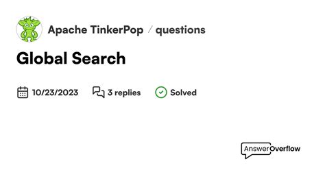 Global Search Apache Tinkerpop