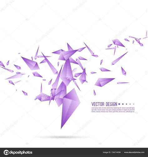 Abstract Background With Dynamic Fragments Stock Vector Image By