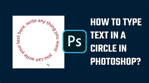 How To Type Text In A Circle In Photoshop 2023 YouTube