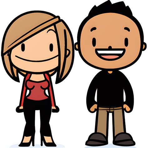 Cartoon Man And Woman · Creative Fabrica