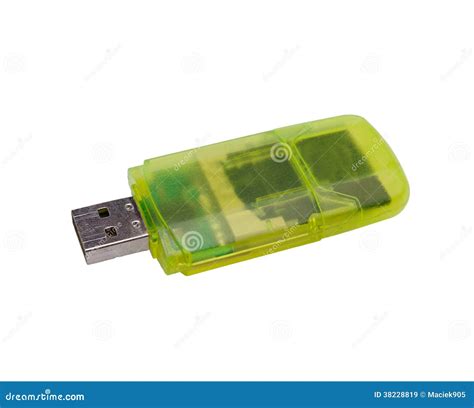 Usb Stick Pendrive Or Card Reader Isolated With Clipping Patch Stock Image Image Of Accessory
