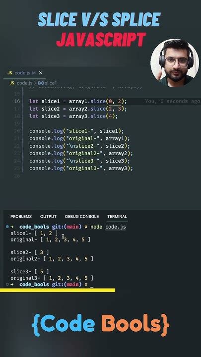 Difference Between Slice And Splice In Javascript Javascript Splice