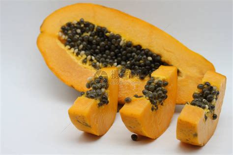 孤立在白色背景上的切片木瓜高清图片下载 正版图片504350484 摄图网