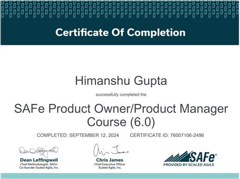 Himanshu Gupta On Linkedin Safe Agilemindset Productowner
