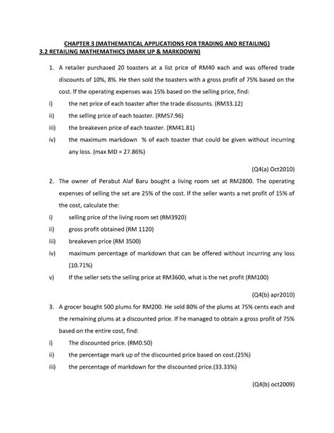 Tutorial 32 Markup And Markdown Business In Mathematics Mat112