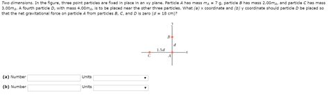 Solved Two Dimensions In The Figure Three Point Particles Chegg