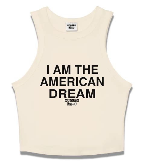 I Am The American Dream Tank Crop Top Status Lost