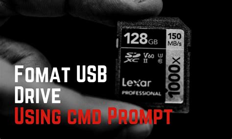 how to format partitions on usb drive using command prompt only
