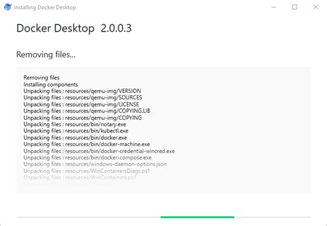 Unable To Install Docker Desktop Stuck On Removing Files · Issue