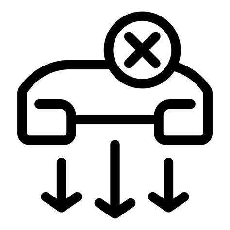 Phone Receiving Data With Error Cross Symbol Icon 49528904 Vector Art