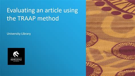 Evaluating An Article Using The Traap Method Youtube