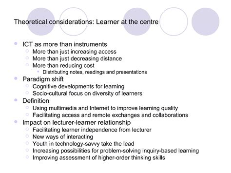 Assessment Of E Learning Readiness Ppt