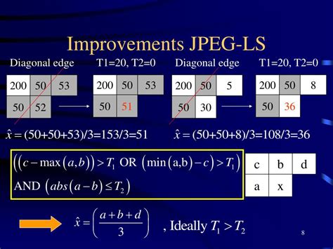 Ppt Improvements To The Jpeg Ls Prediction Scheme Powerpoint Presentation Id5113956