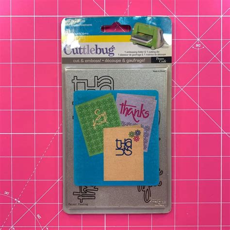 Cuttlebug A2 Cut And Emboss Set With Gratitude Cutting Die Only On