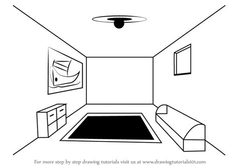How To Draw A Room Using One Point Perspective One Point Perspective