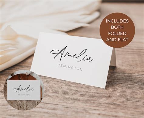Wedding Place Cards Template 60 Photos