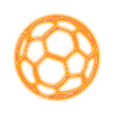 Download Hd Orange Football Soccer Neon Ball Png Citypng