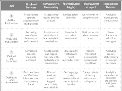 Figure E82 Business Analytics Maturity Model Saltz 2022 Domino