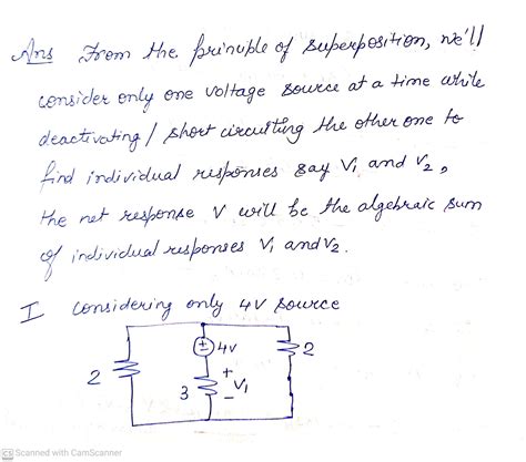 [solved] 1 use superposition to find v for the circuit shown in figure
